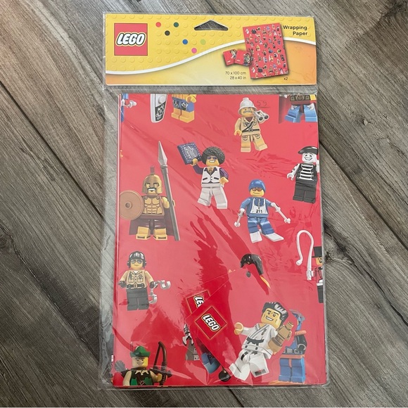 Lego | Other | 20 Lego Mini Fig Wrapping Paper And 2 Gift Tags | Poshmark